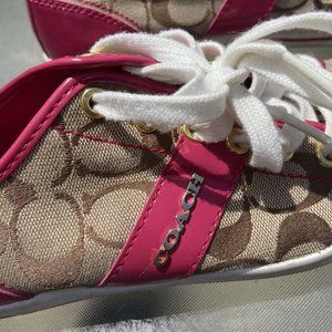 Coach | Shoes | Coach Pink Barrett Sneakers Us 8 2 Womens | Poshmark